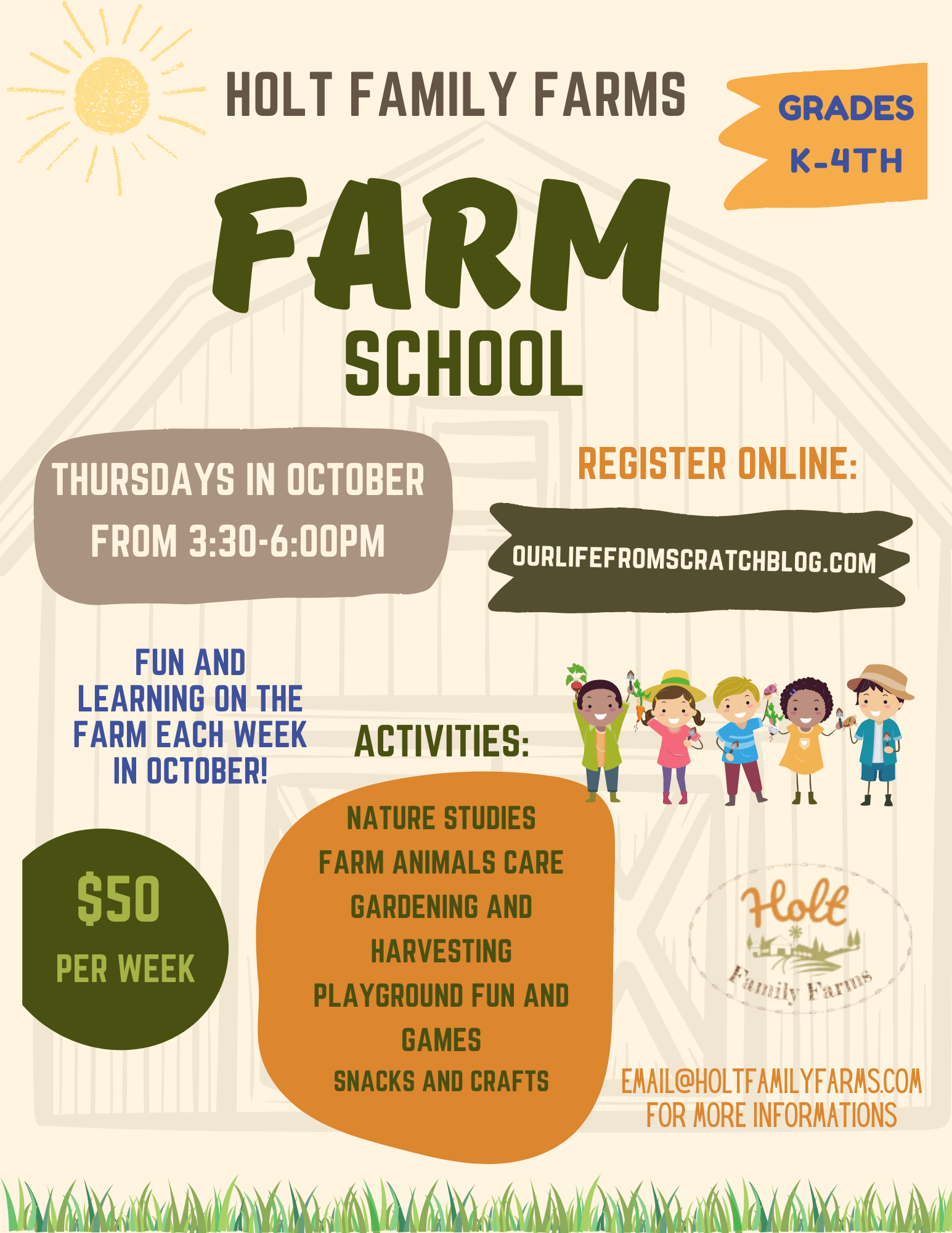 Farm School Registration | ourlifefromscratchblog.com